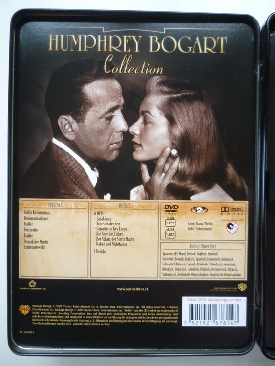 Humphrey Bogart Box Collection 6 Klassiker Stellbook 6 DVD (Gebraucht ...