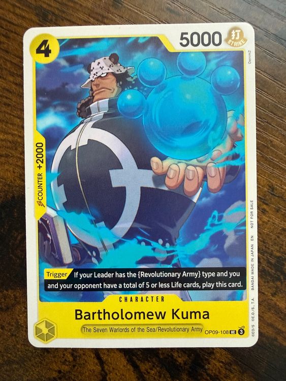 One Piece Card Game – Bartholomew Kuma – OP09 – OP09-108 – U (Gebraucht ...