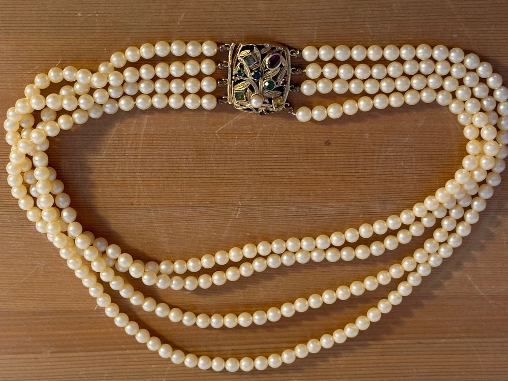 Perlenkette 3-reihig mit Schliesse (Gebraucht) in Otelfingen für CHF 35 ...