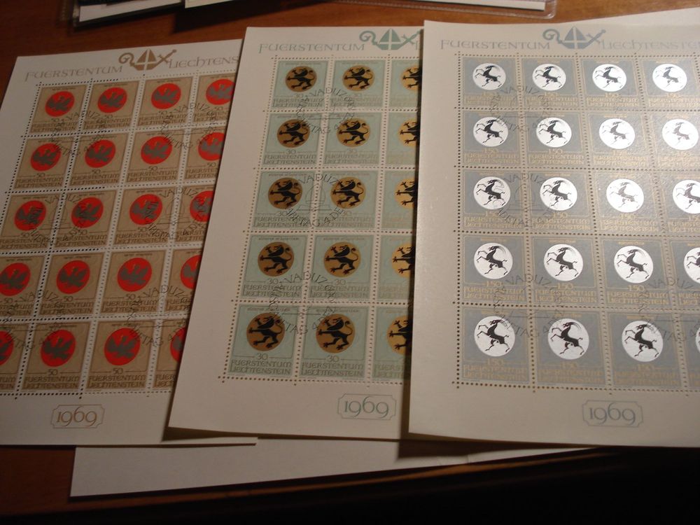 Bogensatz Liechtenstein, 1969, Wappen, ET-o (Gebraucht) in Niederwil AG für CHF 1.3 – mit ...