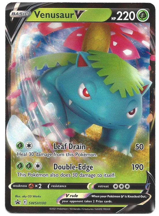 Pokemon Venusaur V SWSH100 Promo EN NM (Neu (gemäss Beschreibung)) in ...