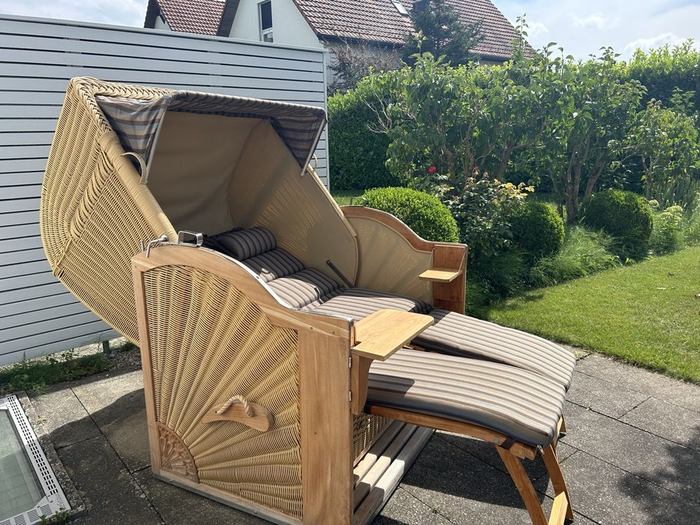 Luxuriöser XL-Strandkorb aus Teakholz (Gebraucht) in für CHF 950 – nur Abholung auf Ricardo kaufen
