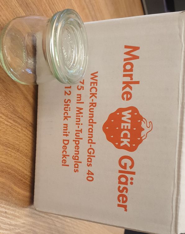 48 WECK Gläser 75ml mit Deckel und Gummidichtung (Neu und ...