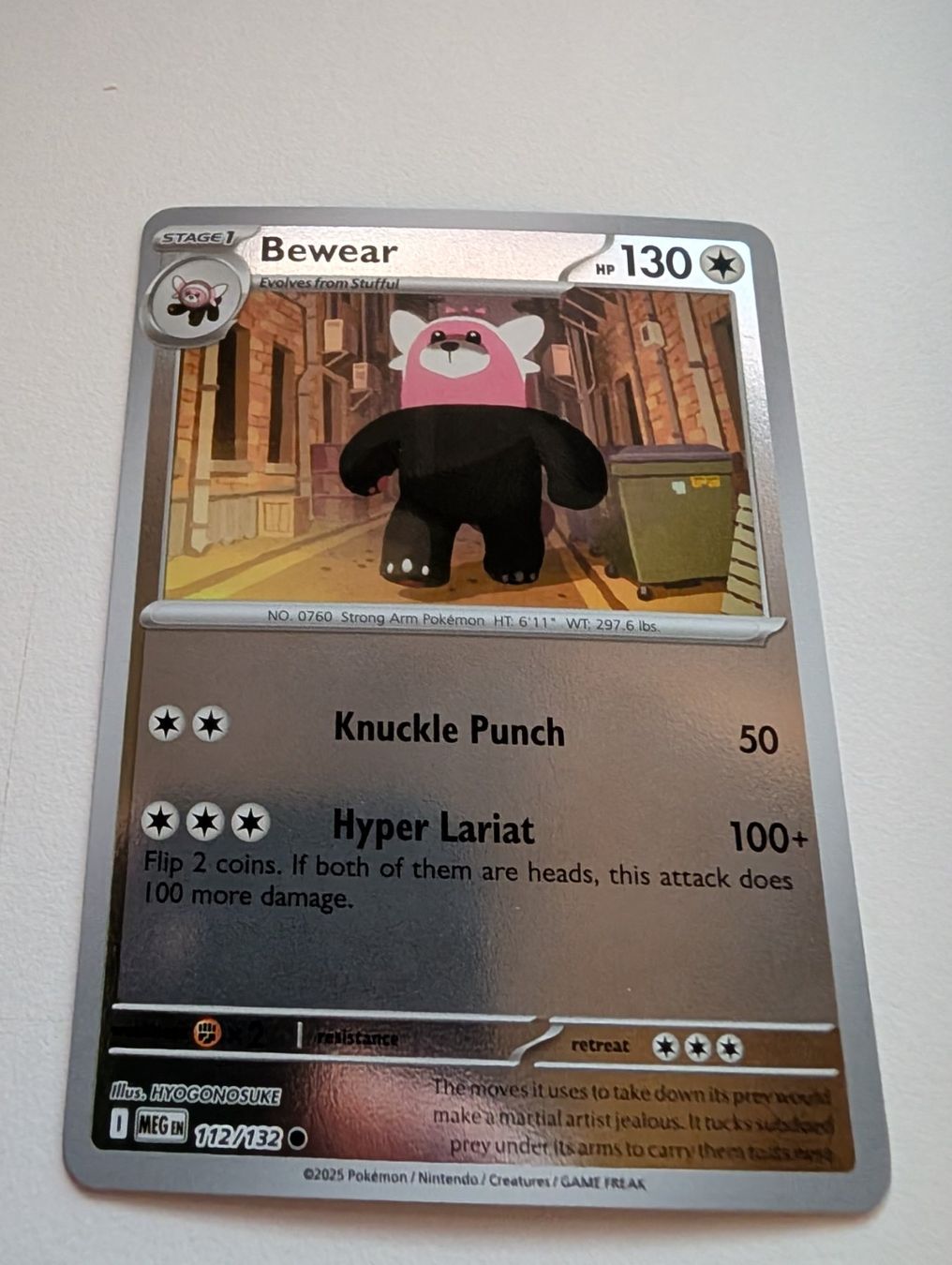 Bewear Pokemon Card Reverse Holo EN Mega Evolution (Gebraucht) in ...