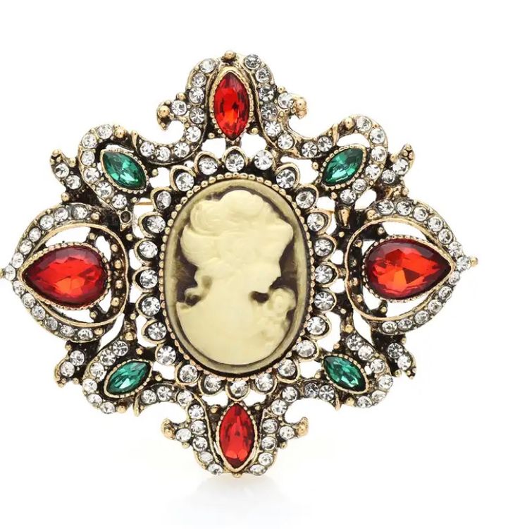 Grosse Brosche in Vintage Still. Silber Farbe | Kaufen auf Ricardo