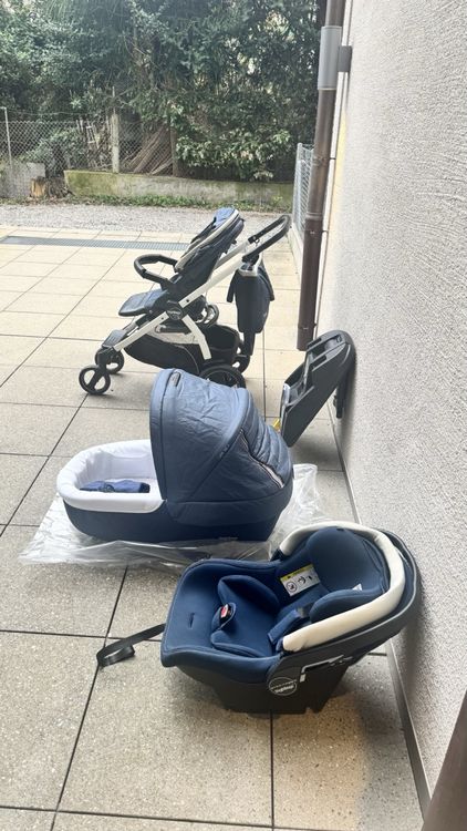 PegPerego Book 51s - Denim - Trio Kinderwagenset Top Zustand (Gebraucht ...