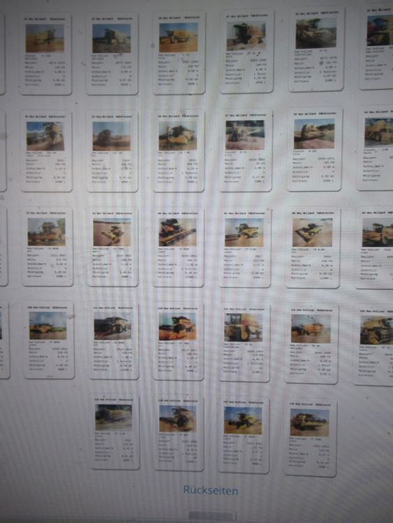 New Holland Mähdrescher Quartett 52 Karten (Neu und originalverpackt) in Herznach für CHF 32 ...