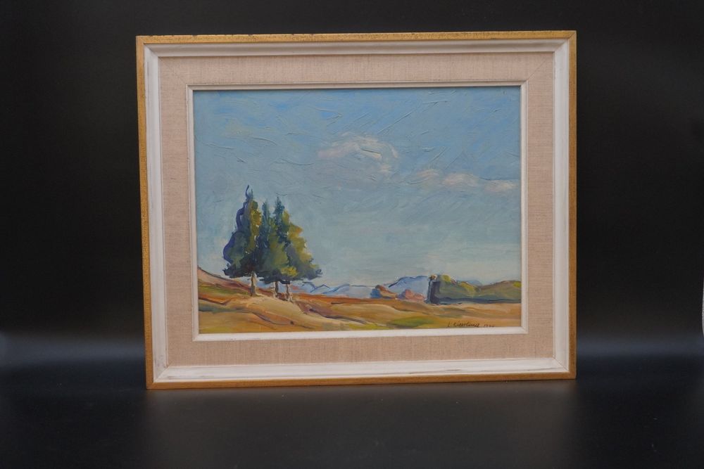 Antikes Gemälde Drei Tannen Berner Jura sign. gerahmt MM025 (Gebraucht) in Basel für CHF 100 ...