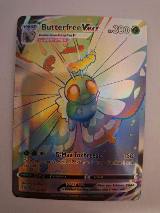 Pokémon Karte Butterfree Vmax Rainbow Rare (Gebraucht) in Obernau für ...