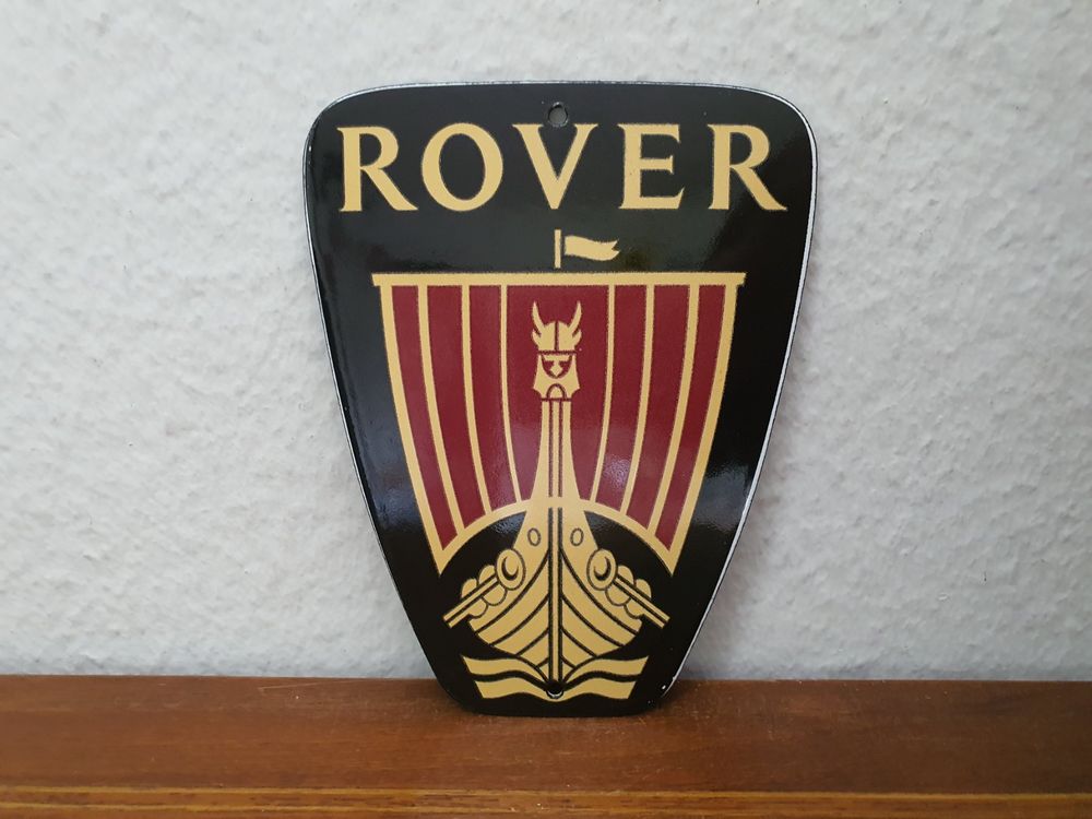 Emailschild Rover Auto Logo Emaille Schild Reklame Retro | Kaufen auf ...