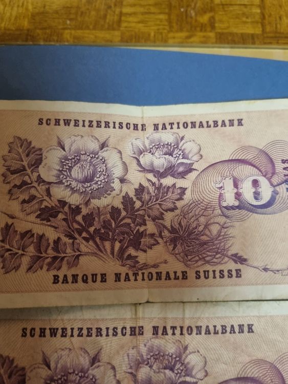 3 mal alte 10 Franken Noten. | Kaufen auf Ricardo