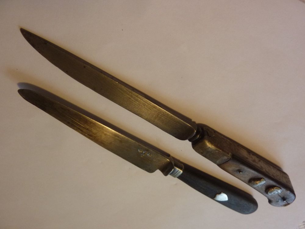 2 antike Jagdmesser Jäger Tischmesser Taschenmesser | Kaufen auf Ricardo
