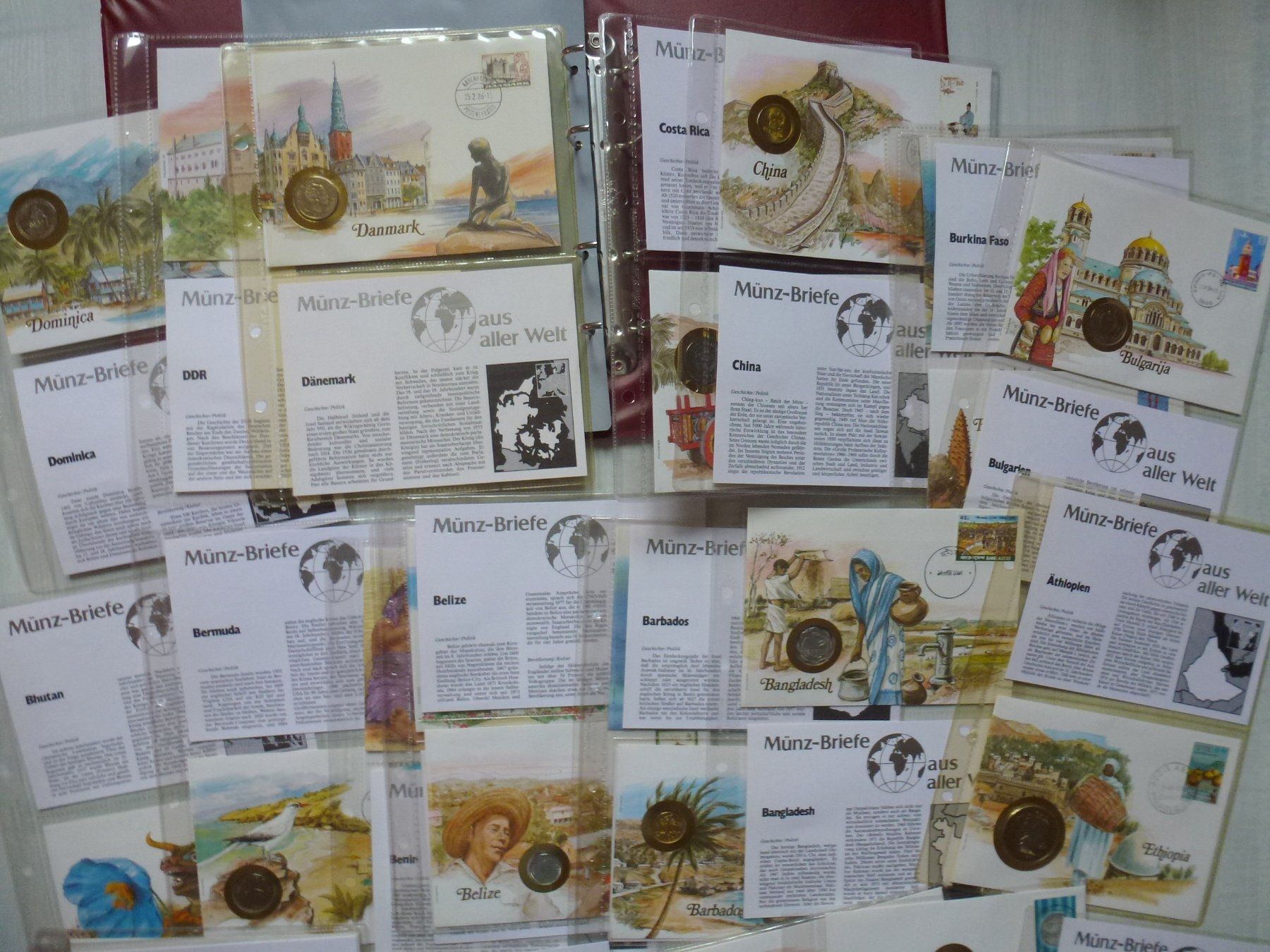 Tolle Sammlung ++ 74 Numisbriefe und Sonstiges in 3 Alben (Gebraucht ...