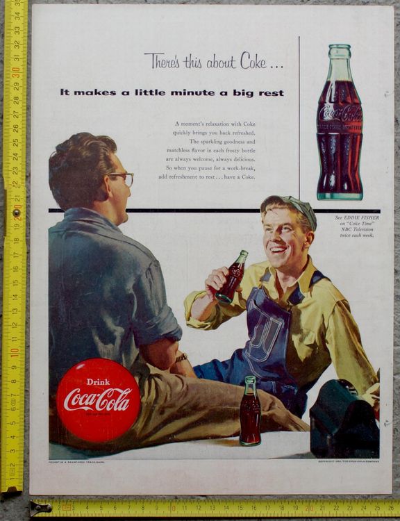 alte grosse Coca-Cola Reklame von 1954 (Gebraucht) in Pfäffikon ZH für ...