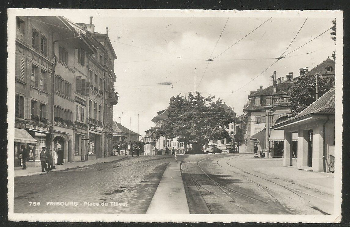 Carte P de 1945 ( Fribourg / Place du Tilleul ) (D'occasion) à La ...