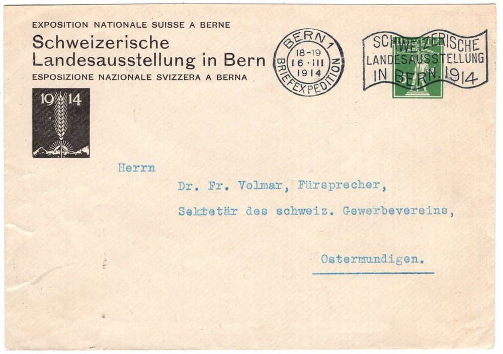 5 Rp. Tellknabe Privatganzsache der Landi 1914 in BERN | Kaufen auf Ricardo