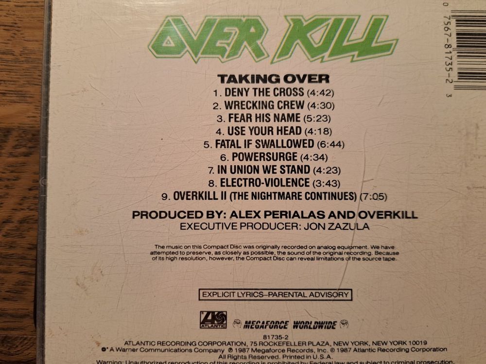Overkill - Taking Over (Gebraucht) in Schüpfen für CHF 10 – mit ...