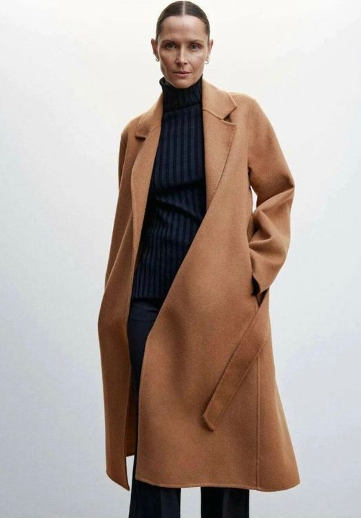 MANGO Mantel mit Gürtel Batin Wollmantel L (38-40) NEU 199.9 (Neu und ...