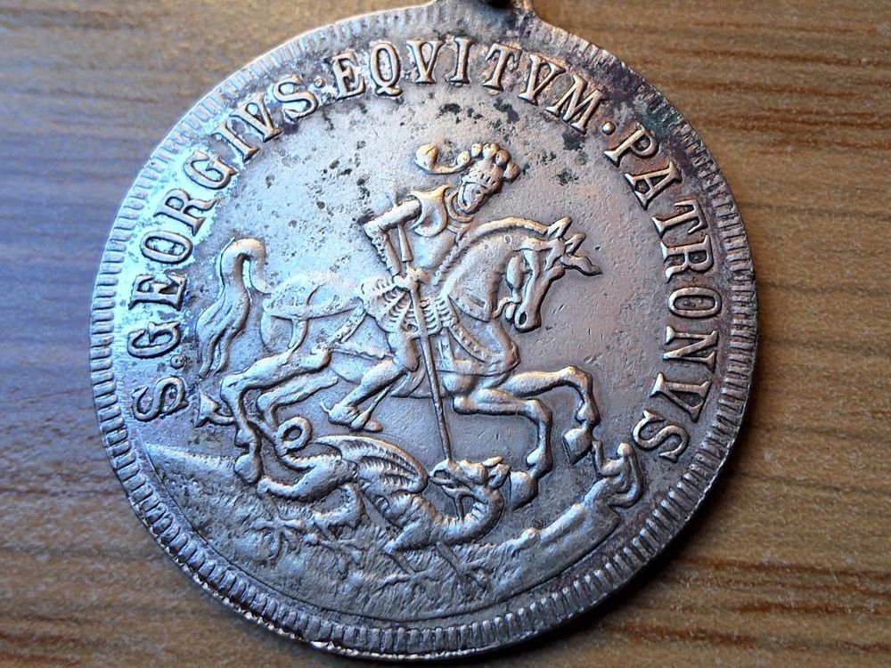 Ungarn Replika Kremnitzer St. Georgs-Taler m/Öse, Dm. 34 mm (Gebraucht ...