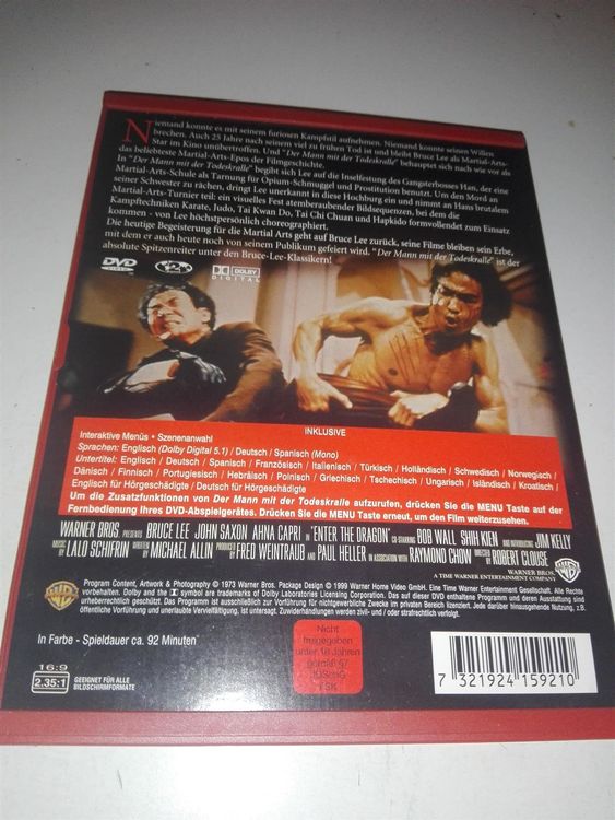 Der Mann mit der Todeskralle (Bruce Lee) ©'1973 (Gebraucht) in st.gallen für CHF 9 – mit ...