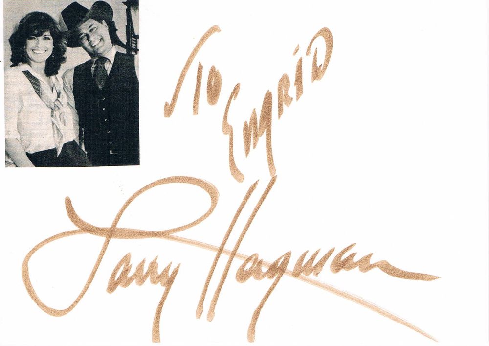 Larry Hagman 1931-2012 Autogramm signiert Karte Magazinbild (Gebraucht ...
