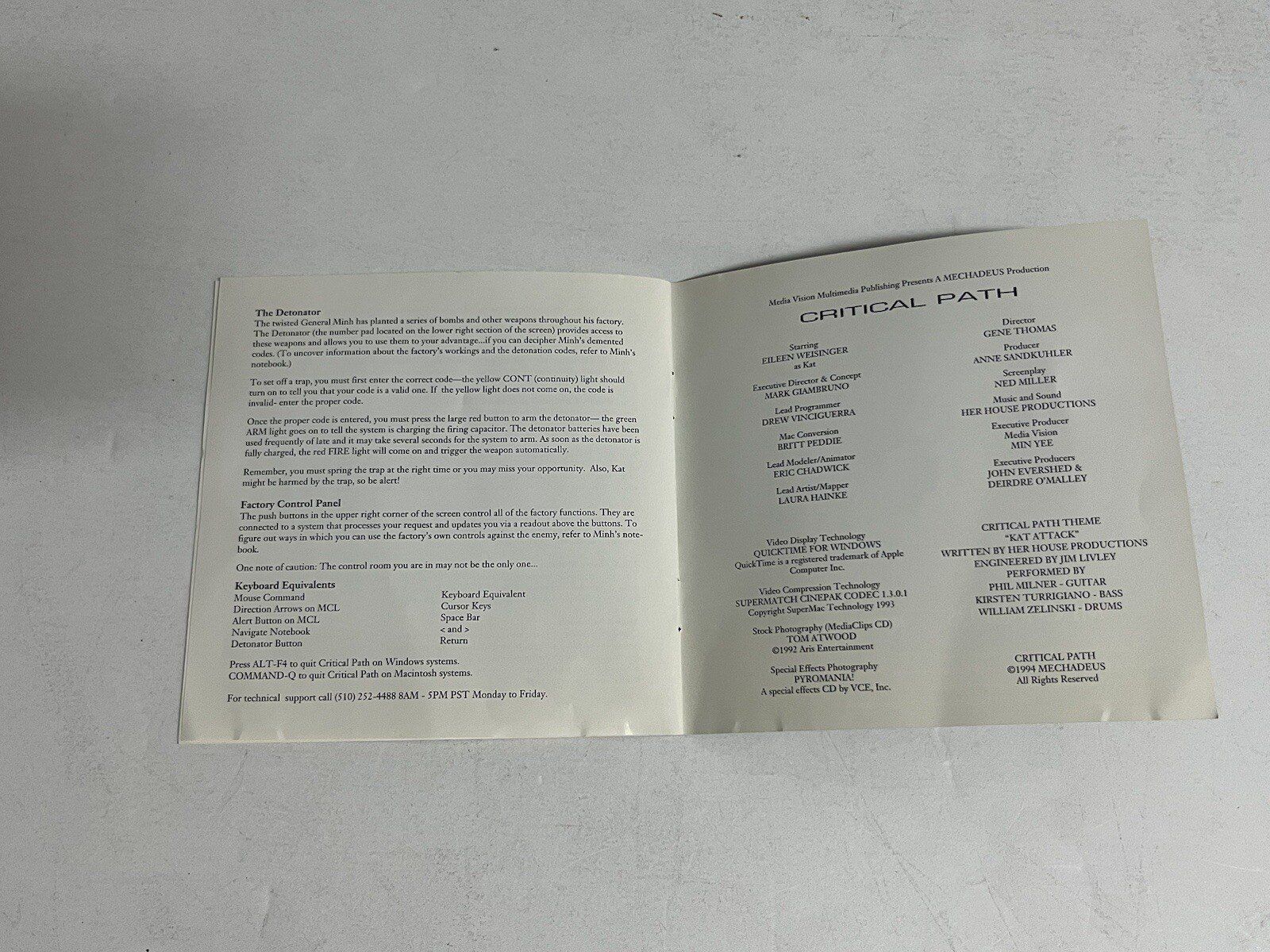 Critical Path PC & MAC CD-ROM Computer Game 1994 COMPLETE (Gebraucht ...