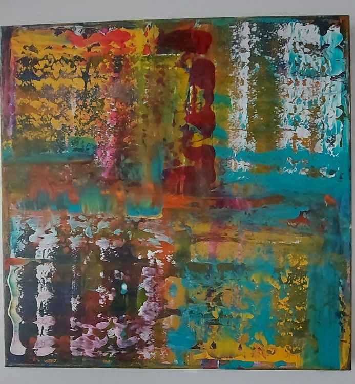 Gemälde Bunt von mir selbstgemalt 40×40 | Kaufen auf Ricardo