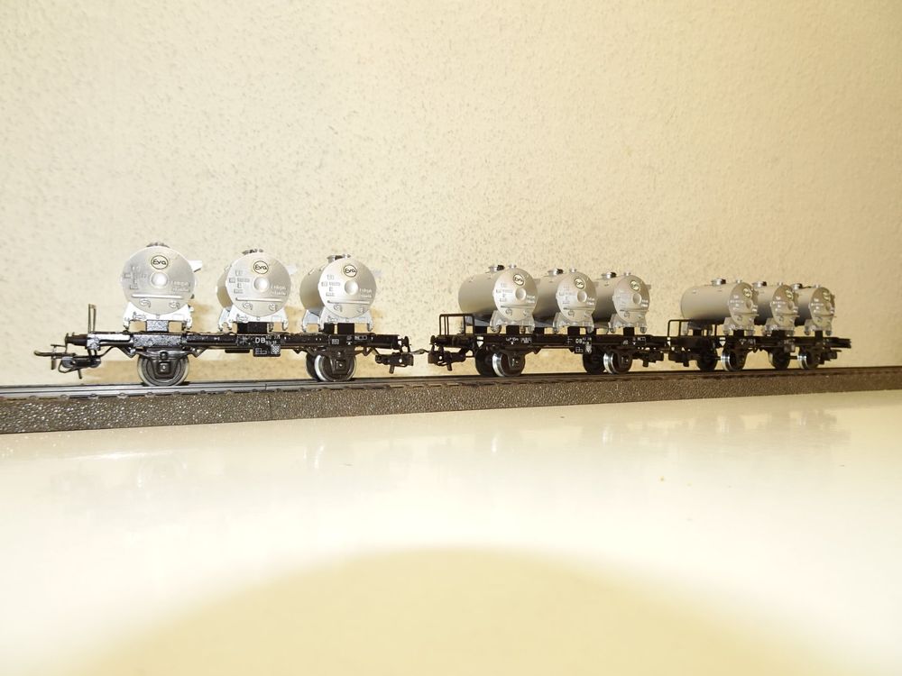 3 Märklin Güterwagen DB 220 EVA Fass Behälter HO (Q75) | Kaufen auf Ricardo