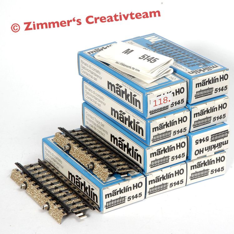 9 x Märklin Kontaktgleis-Satz 5145, OVP (Neu (gemäss Beschreibung)) in ...