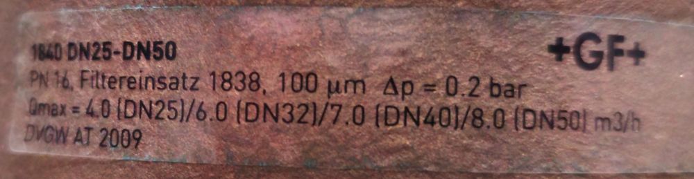 JRG GF FILTER 1840 DN25- DN50 (Gebraucht) in basel für CHF 10 – mit Lieferung auf Ricardo kaufen