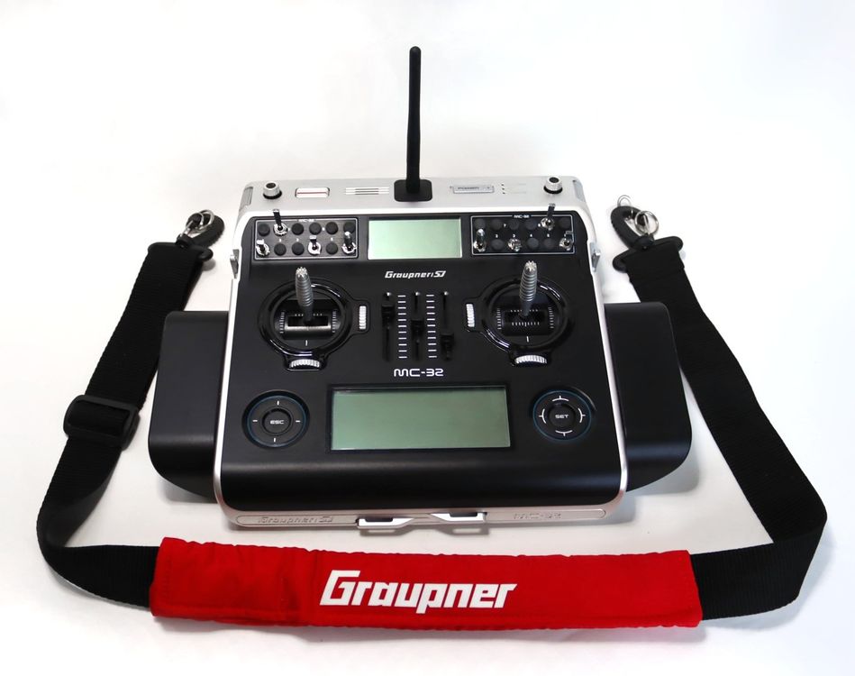 Graupner MC-32 HoTT + Empänger GR32 Dual + 2x Akku (Neu (gemäss ...