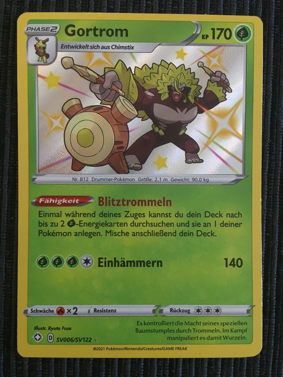 Pokemon Gortrom Shiny Shining Fates Deutsch (Neu (gemäss Beschreibung ...