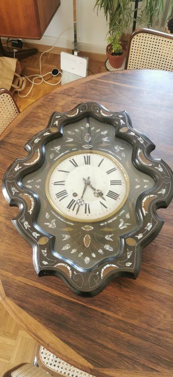 Ancien oeil de boeuf Napoléon III avec incrustation de nacre (D ...