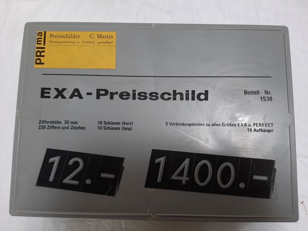EXA-Preisschild Beschriftungssystem Vintage (Gebraucht) in Liestal für ...