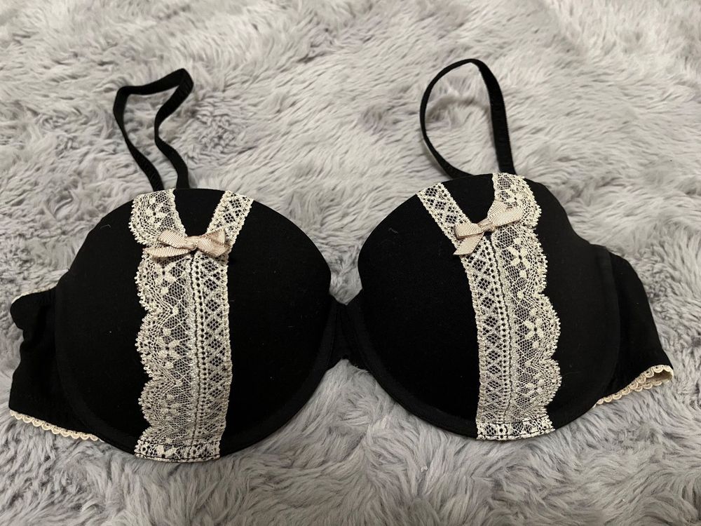 BH schwarz mit Maschen ,Gr. 80B, H&M | Kaufen auf Ricardo