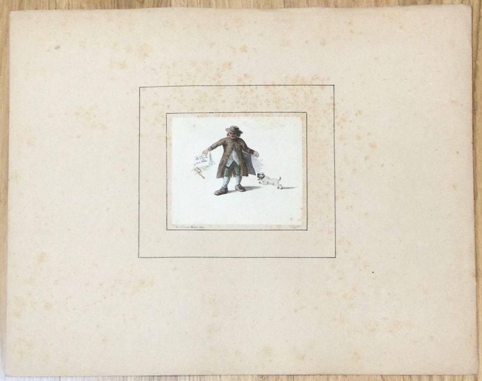 Emanuel JENNER (1756-1813) Aquarell mit eine Man und Hund (Gebraucht) in Root für CHF 65 – mit ...