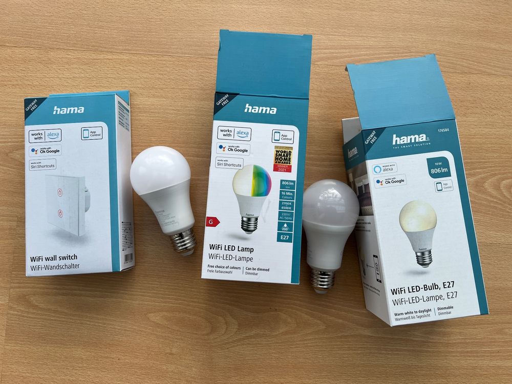 Hama Smart WiFi Lamp - LED Bulb Lampe - Switch Schalter (Gebraucht) in ...