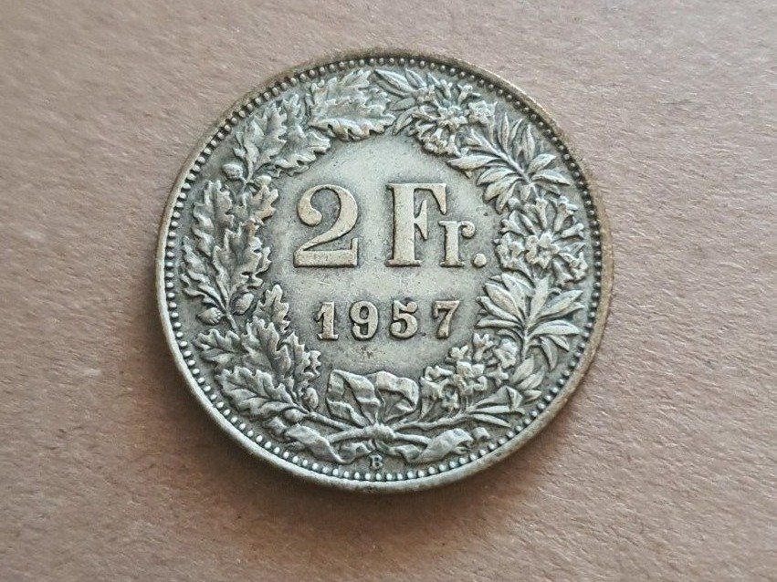 2 Schweizer Franken 1957 - Silber | Kaufen auf Ricardo