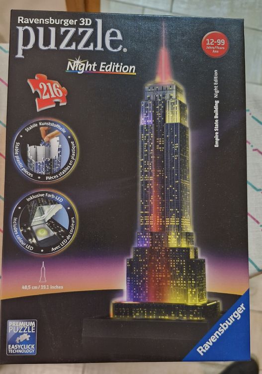 Puzzle 3D Ravensburger Empire State Building LED (D'occasion) à Arzier ...