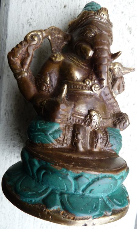SEHR ANTIKER GANESHA-ELEFANTEN GOTT,---14 x 10 CM,-- (Gebraucht) in ...