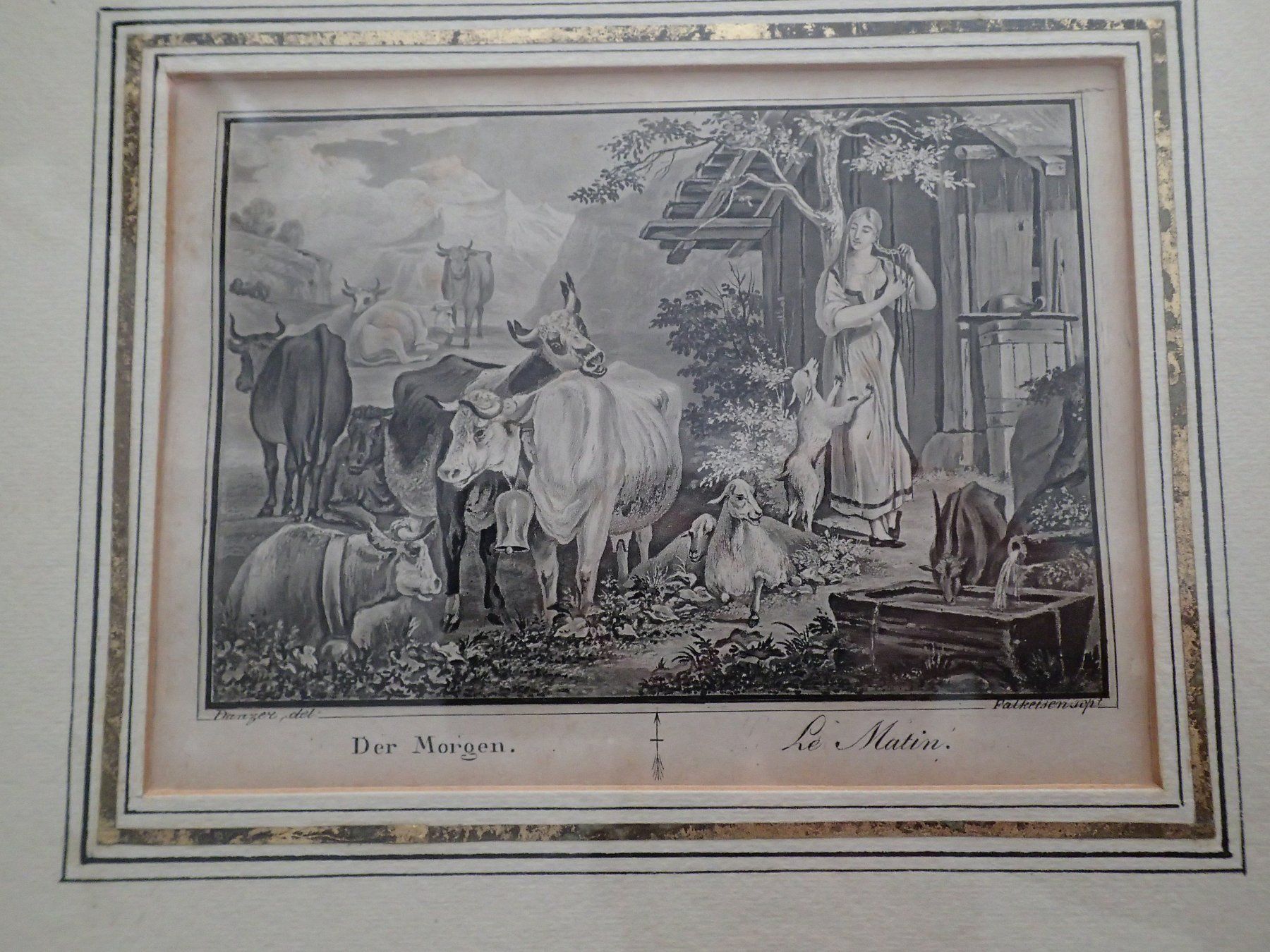 2 Stiche der MORGEN und der ABEND Danzer del. ca 1840 (Gebraucht) in ...