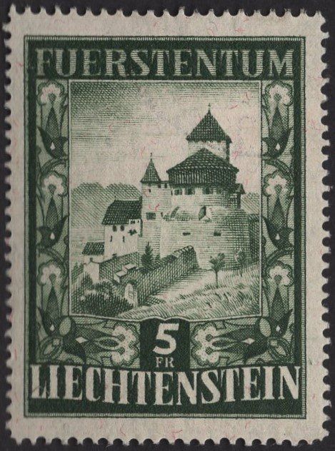 Liechtenstein 1952, Nr. 253 ** Schloss Vaduz, 225.- (Neu (gemäss Beschreibung)) in Horw für CHF ...