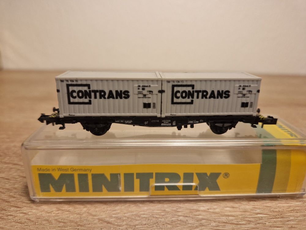 Minitrix N 3280 Containerwagen Contrans (D'occasion) à St-Aubin-Sauges ...