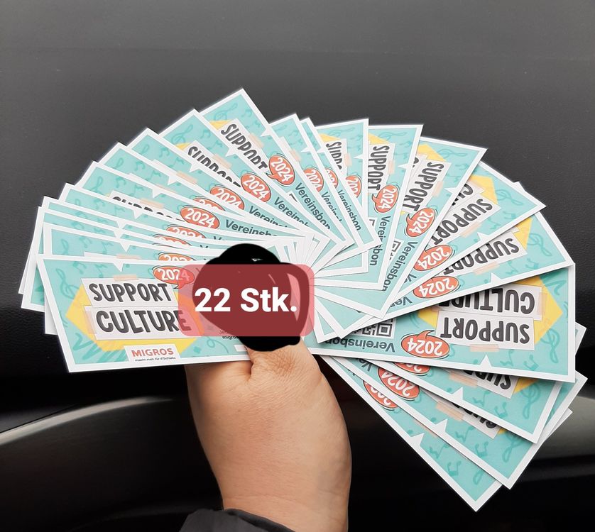 22 Migros Vereins Bons Support Culture | Kaufen auf Ricardo