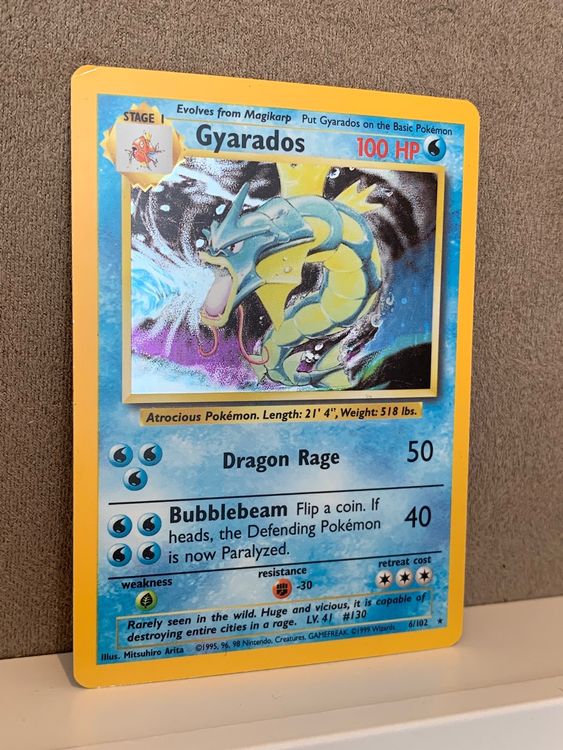 6/102 Gyarados Garados Holo ENG Pokemon Base Set | Kaufen auf Ricardo