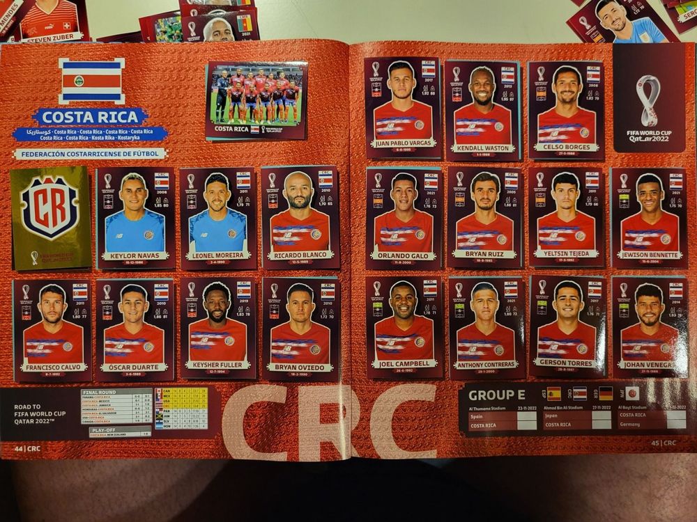 Panini WM 2022 Team Costa Rica (Gebraucht) in Treiten für CHF 9 – mit ...