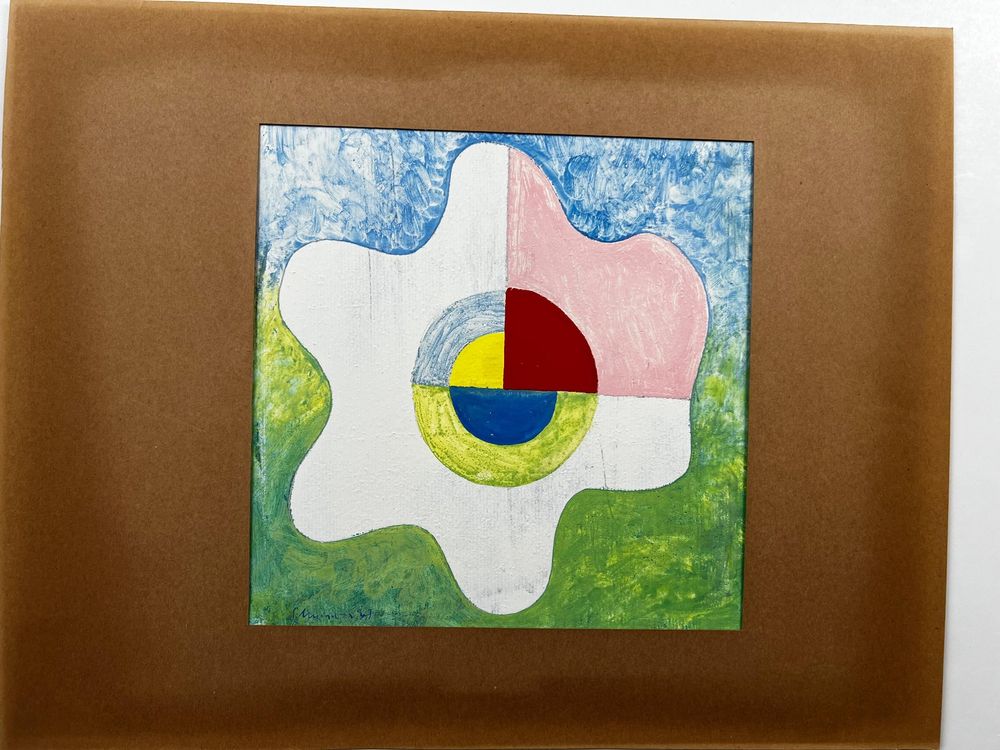 Deutsche Schule Abstrakte Mischtechnik Handsigniert | Kaufen auf Ricardo