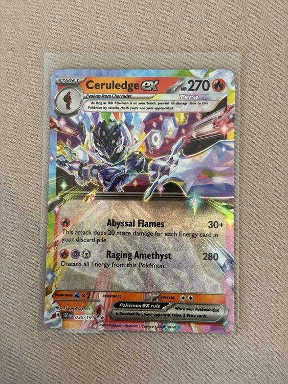 Pokémon Ceruledge ex 036/191 Surging Sparks (SV08) (Neu (gemäss ...