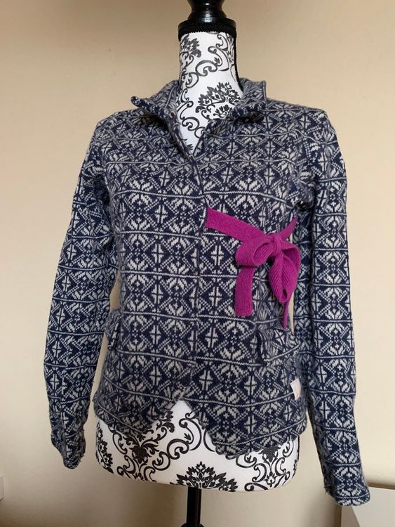 od molly Gr. 2 Jäckli dunkelblau/weiss + fuchsia Schleife (Gebraucht ...