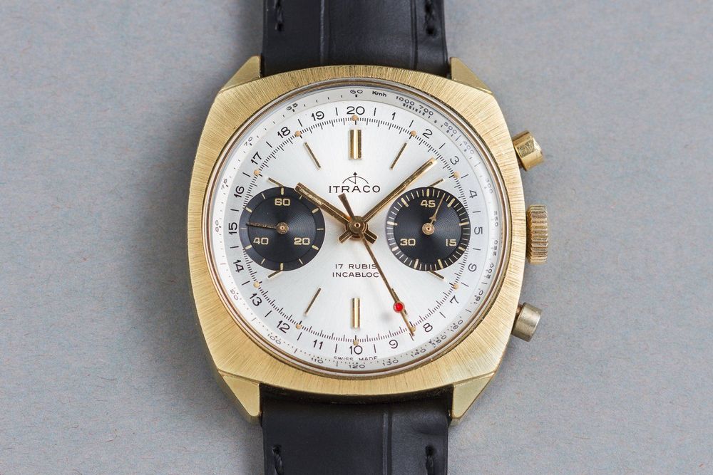 Vintage Itraco Chronograph Uhr, 37 mm | Kaufen auf Ricardo
